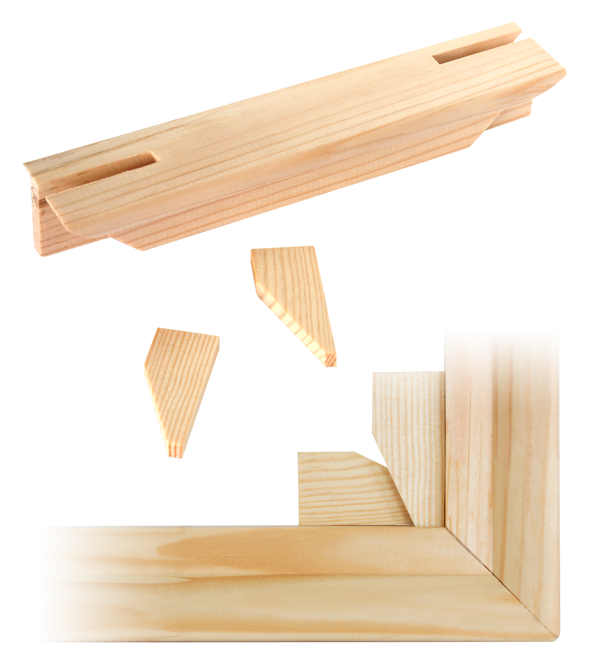 Châssis nus XXL extra-épais pour toile, livrés en kit- CHASSIS-EN-BOIS.FR