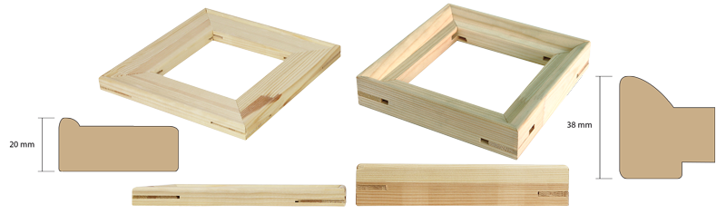 Châssis nus pour toile : châssis complets ou baguettes à l'unité jusqu ...