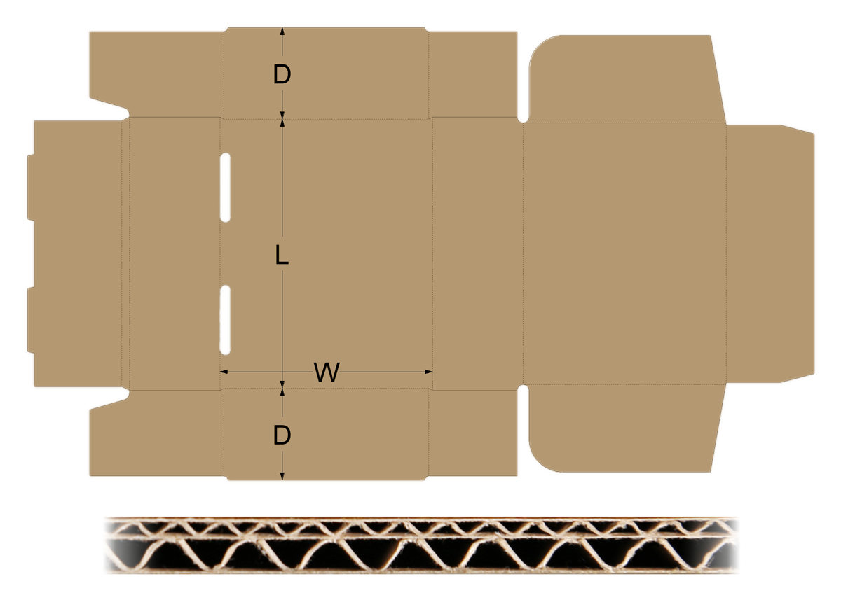 Boîte postale double cannelure sur-mesure FEFCO 0426