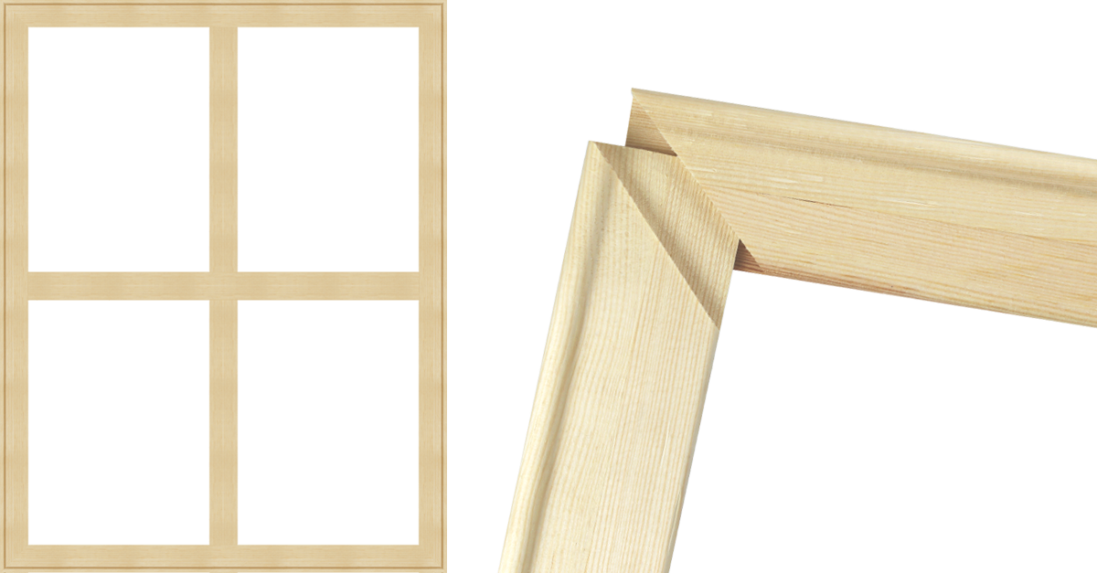 Châssis en bois pour toile, complets ou à la baguette